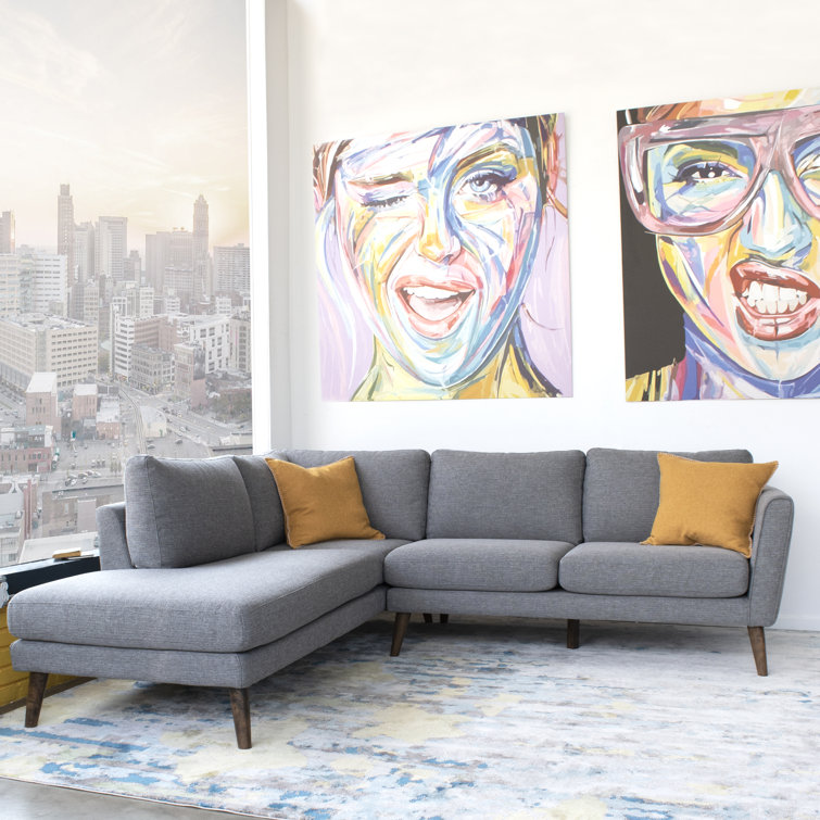 Mercury Row® Tollison 2 - Piece Upholstered Sectional & Reviews | Wayfair