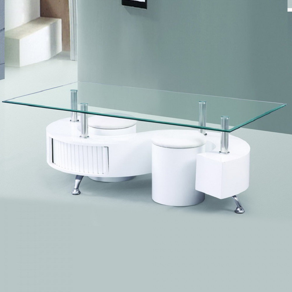 Orren Ellis Cauley Infinity Premier Tempered Glass Coffee Table | Wayfair