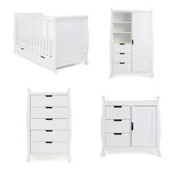 Obaby Stamford Classic Sleigh 4 Piece Nursery Furniture Set | Wayfair.co.uk