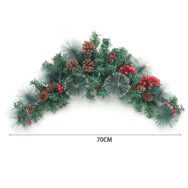 The Seasonal Aisle Lighted Faux Pine Swag with Lights | Wayfair.co.uk