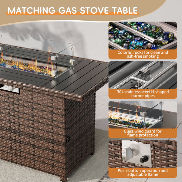 Latitude Run® Outdoor Fire Pit Table & Reviews | Wayfair