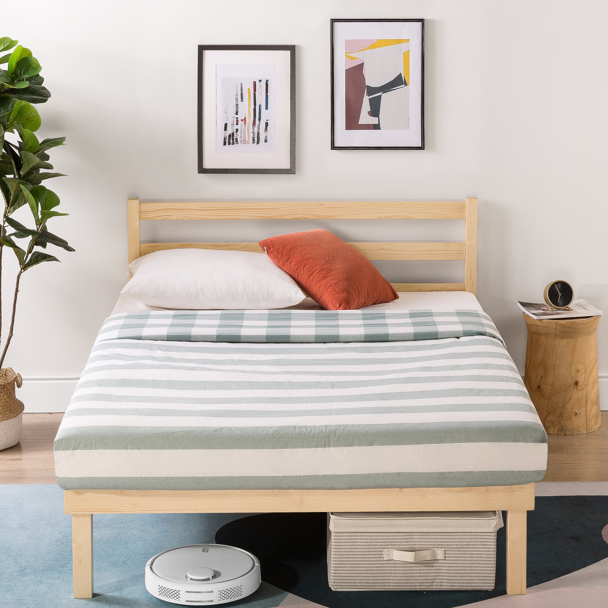 Mack + Milo Peggy Natural Wood Bed Frame & Reviews | Wayfair.co.uk