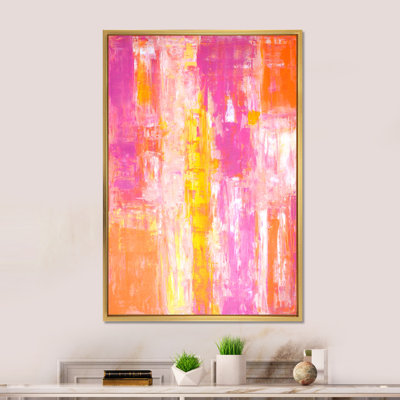 Wrought Studio Pink And Orange Abstract Art " Pink And Orange Abstract ...