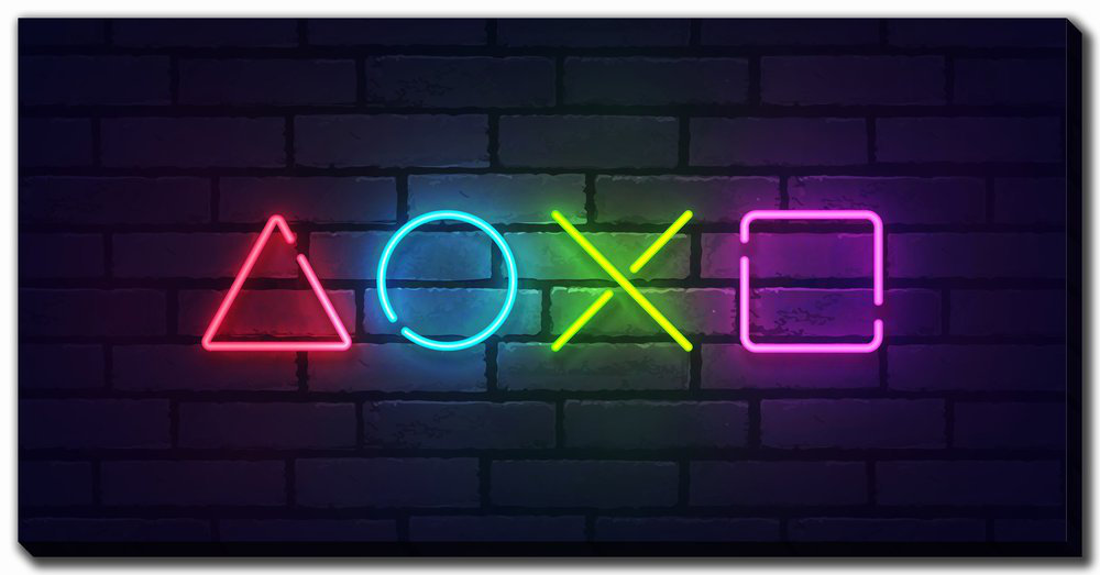 Ebern Designs Gaming Symbols Canvas Wall Art | Wayfair