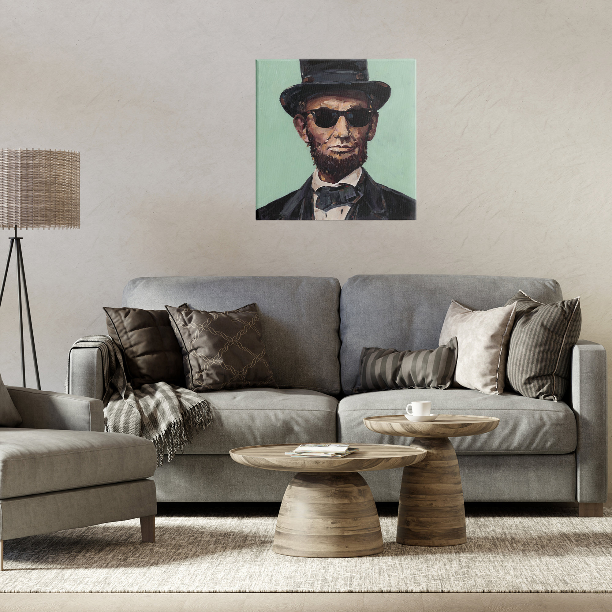 Ebern Designs Honest Abe With Shades Canvas, design by Studio Bautista ...