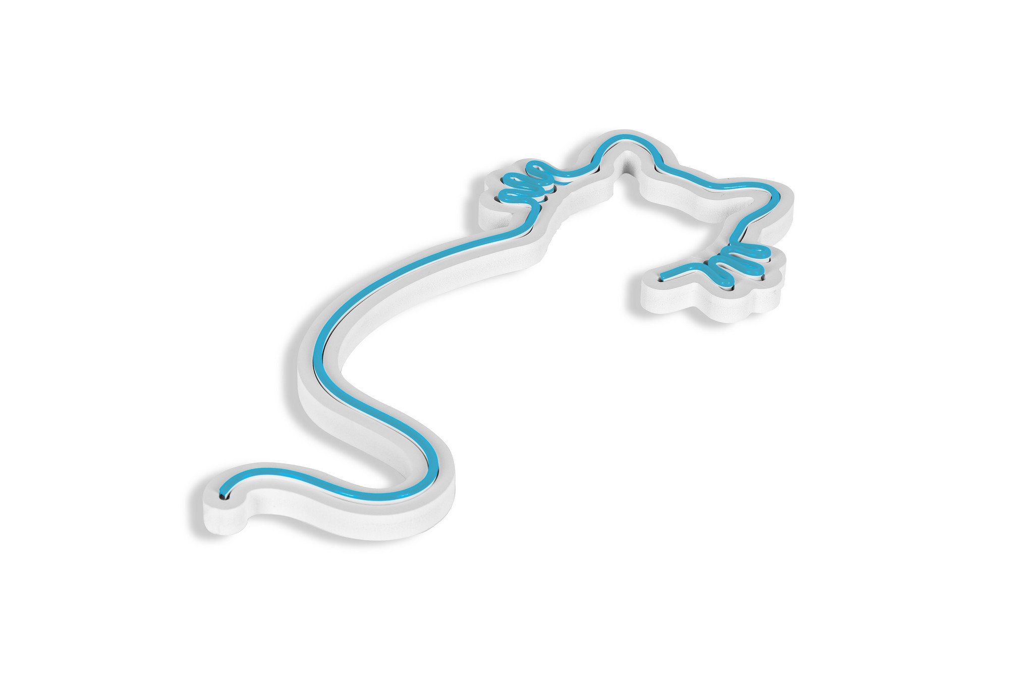 Ivy Bronx Novelty 19" Cat Neon Sign For Wall Décor, Kitten Led Blue ...