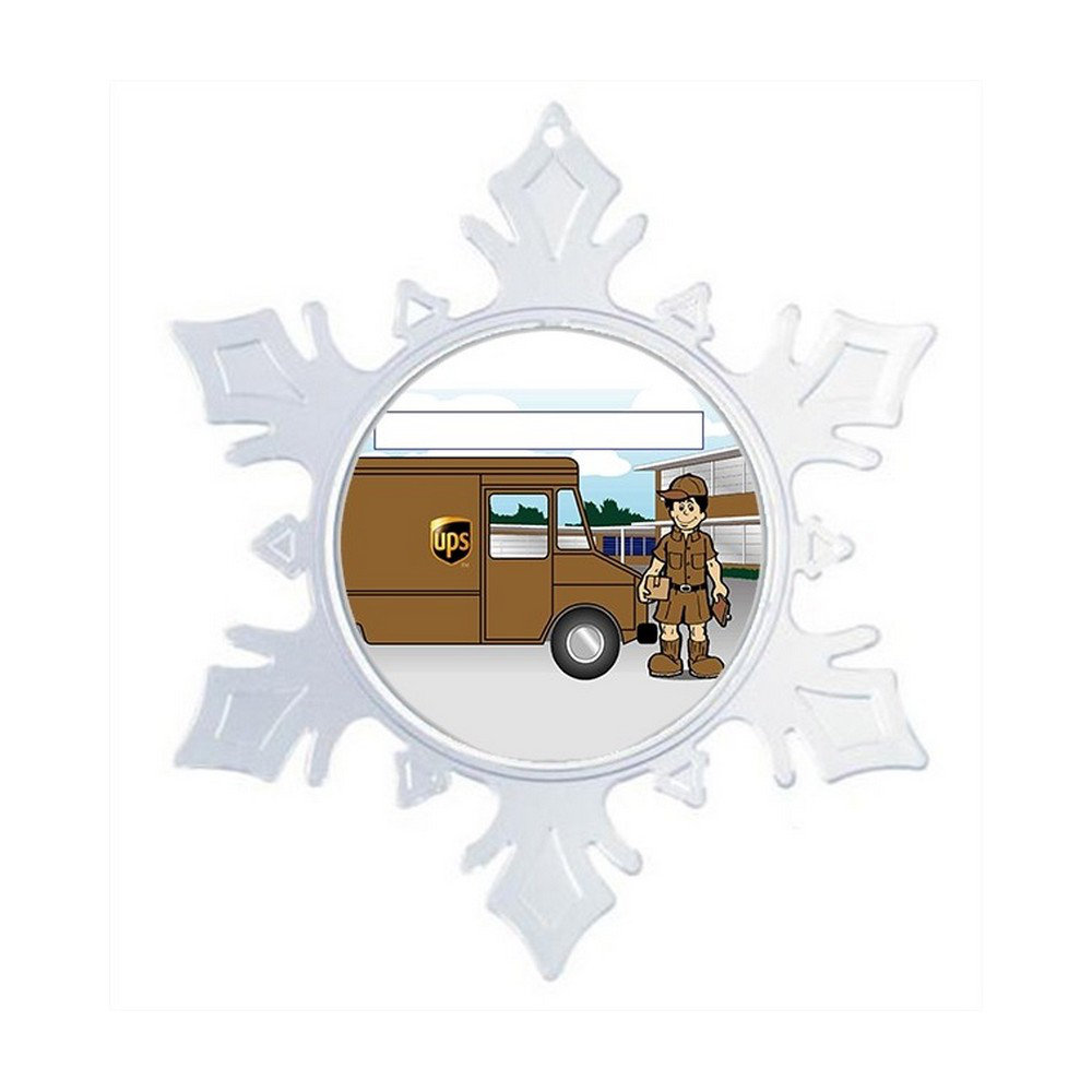 The Holiday Aisle® Personalized NTT Cartoon Snowflake UPS Driver ...