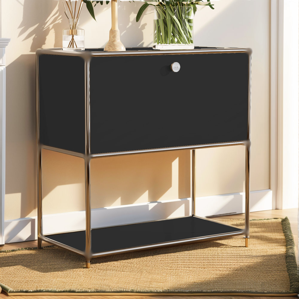 Ivy Bronx Modern Storage Cabinet, Free-standing Storge Organizer ...