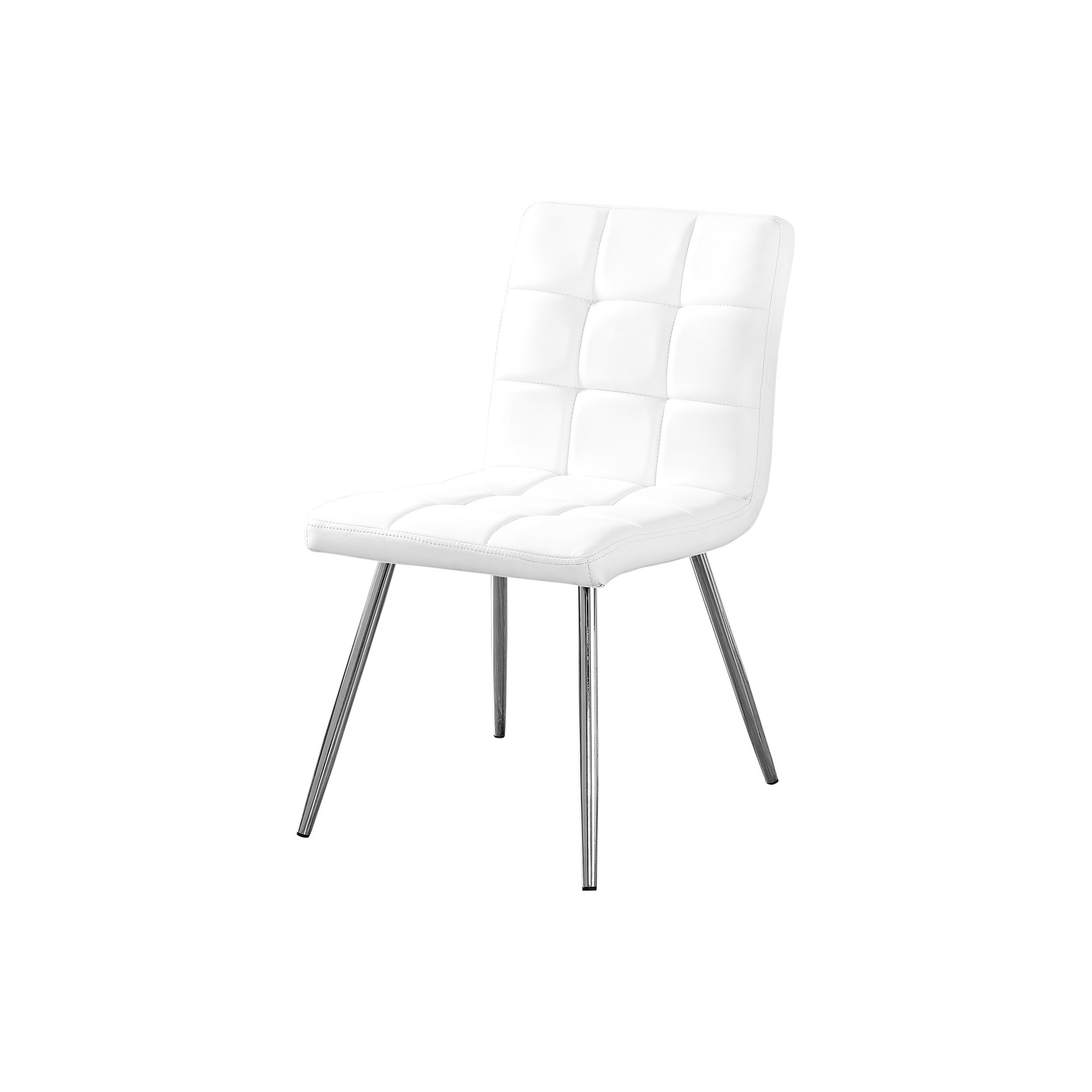 Latitude Run® Of 2 Dining Room Chairs, White Leather Look Upholstery ...