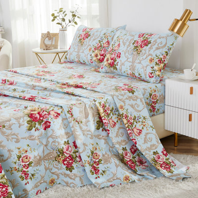 light pink patterned sheets