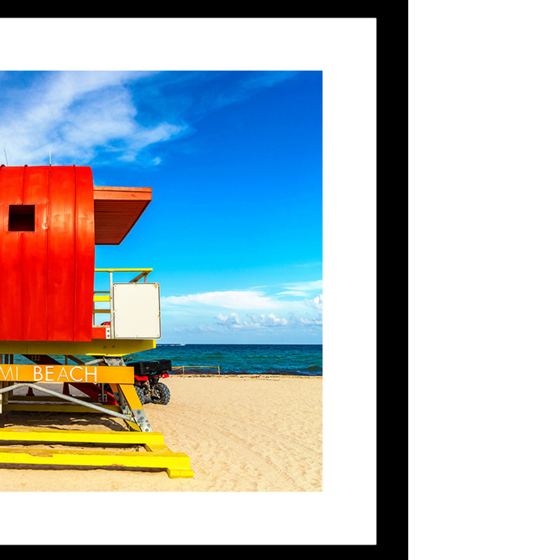 Highland Dunes Red Lifeguard Stand - Picture Frame Photograph | Wayfair
