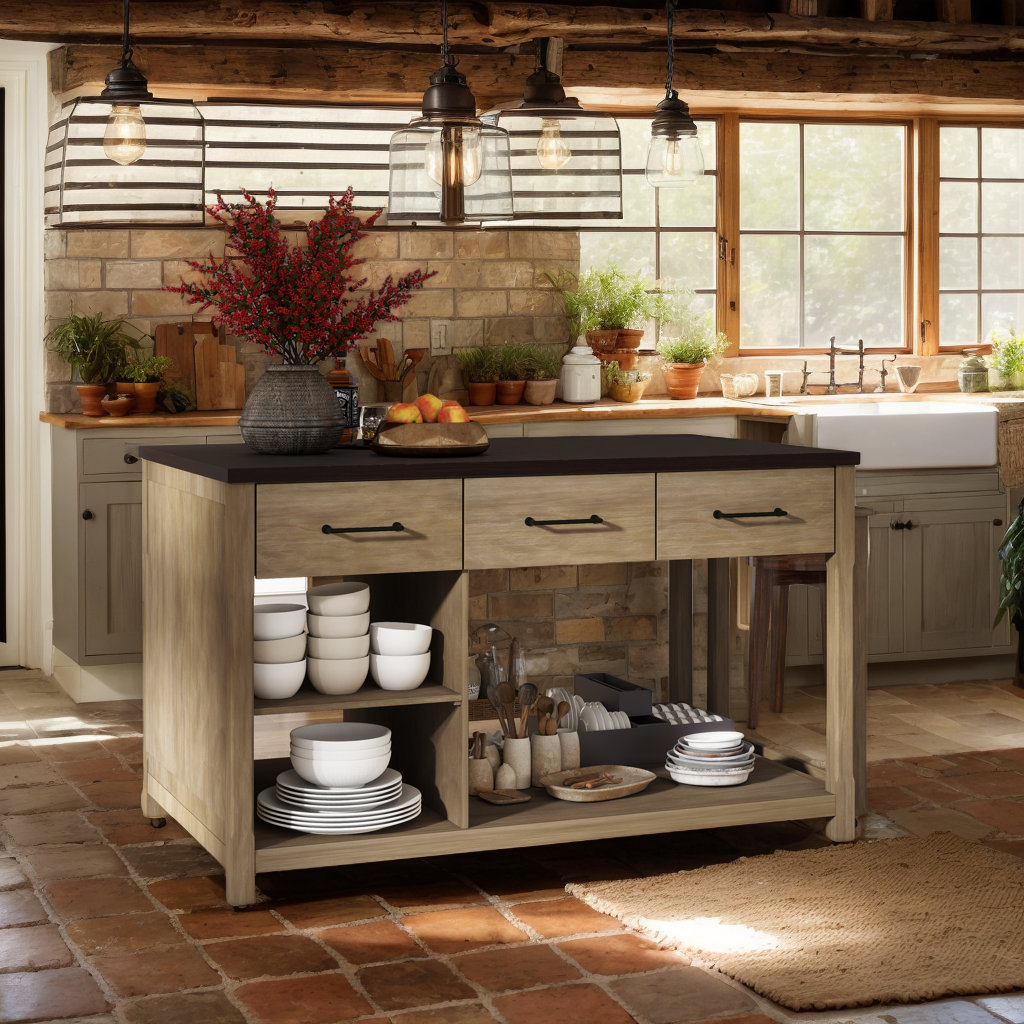 Lark Manor™ Extendable Kitchen Island On Wheels With Drawers And Open ...