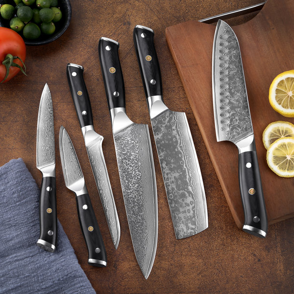 Senken Knives Japanese Damascus Steel Kitchen Knife Set - Shogun ...