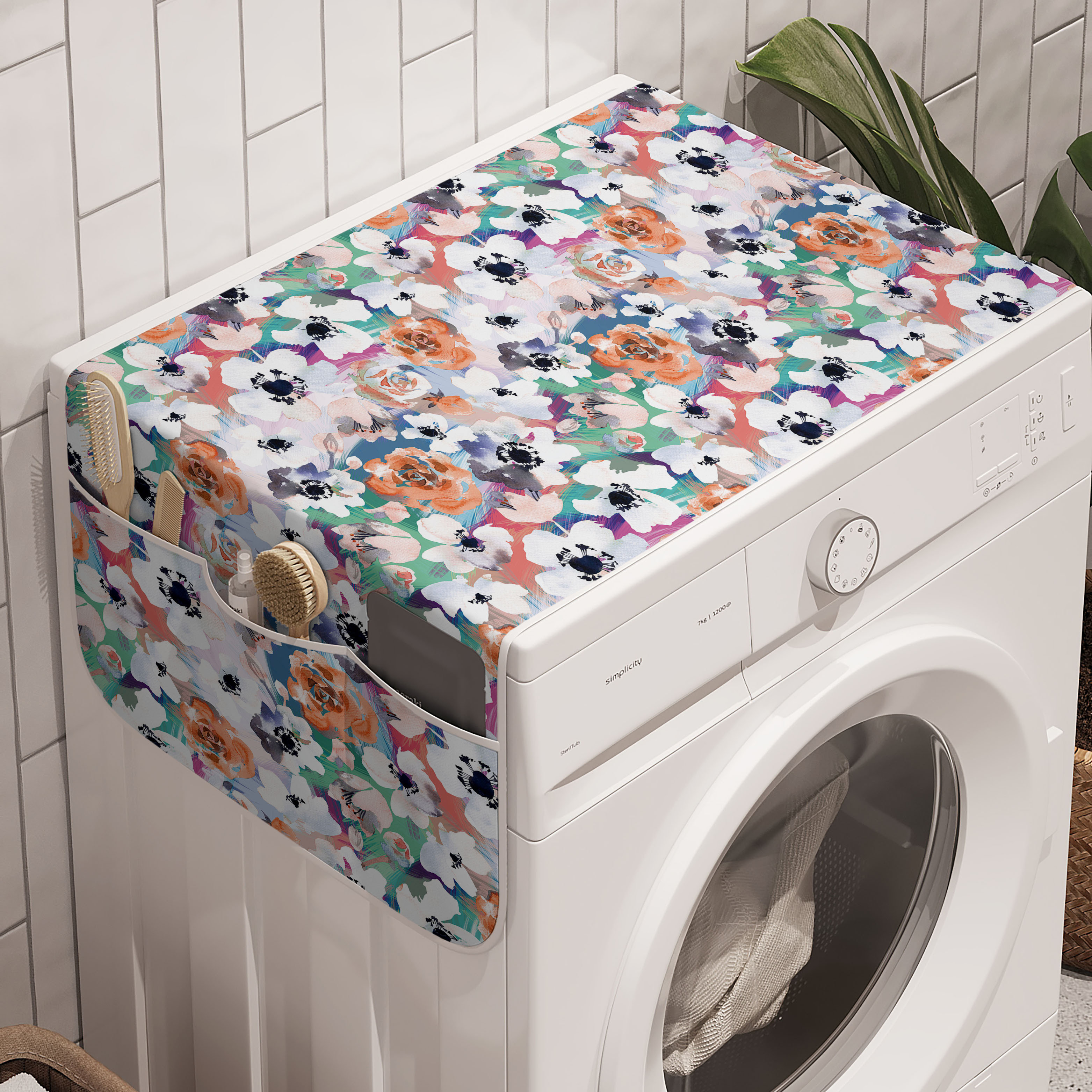 East Urban Home Dreamy Floral Washing Machine Organizer Pack of 2 47" x ...
