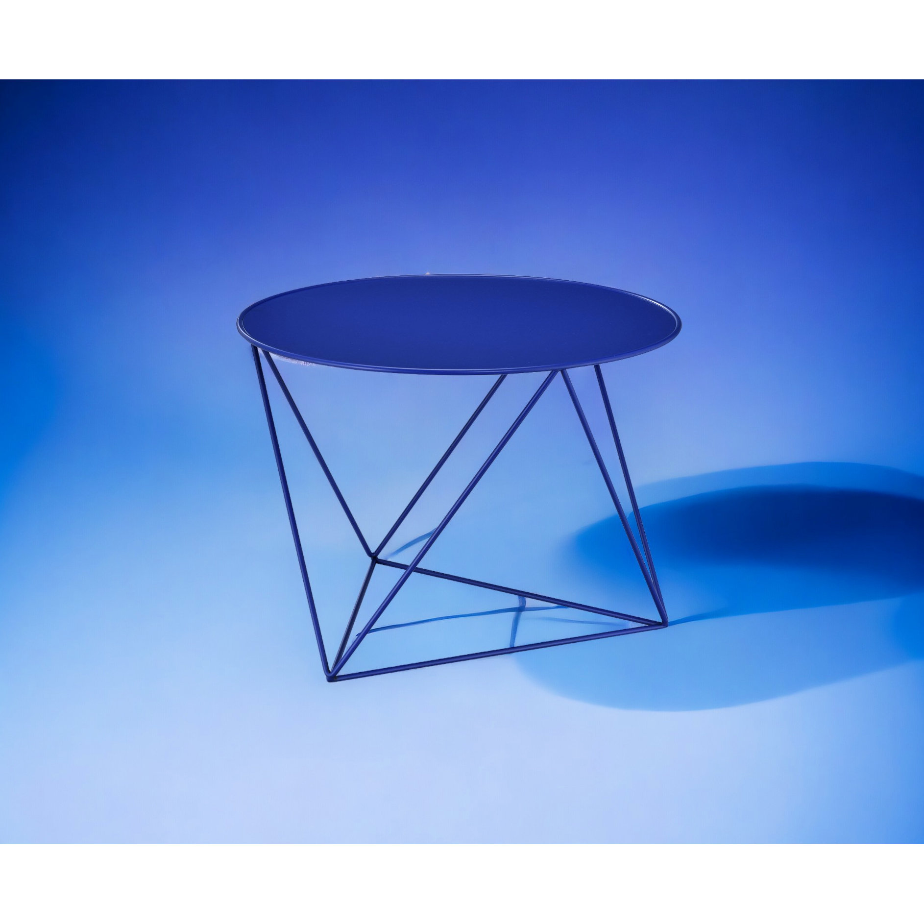 Winston Porter Metal Accent Table, With Tabletop And Triangle-shaped ...