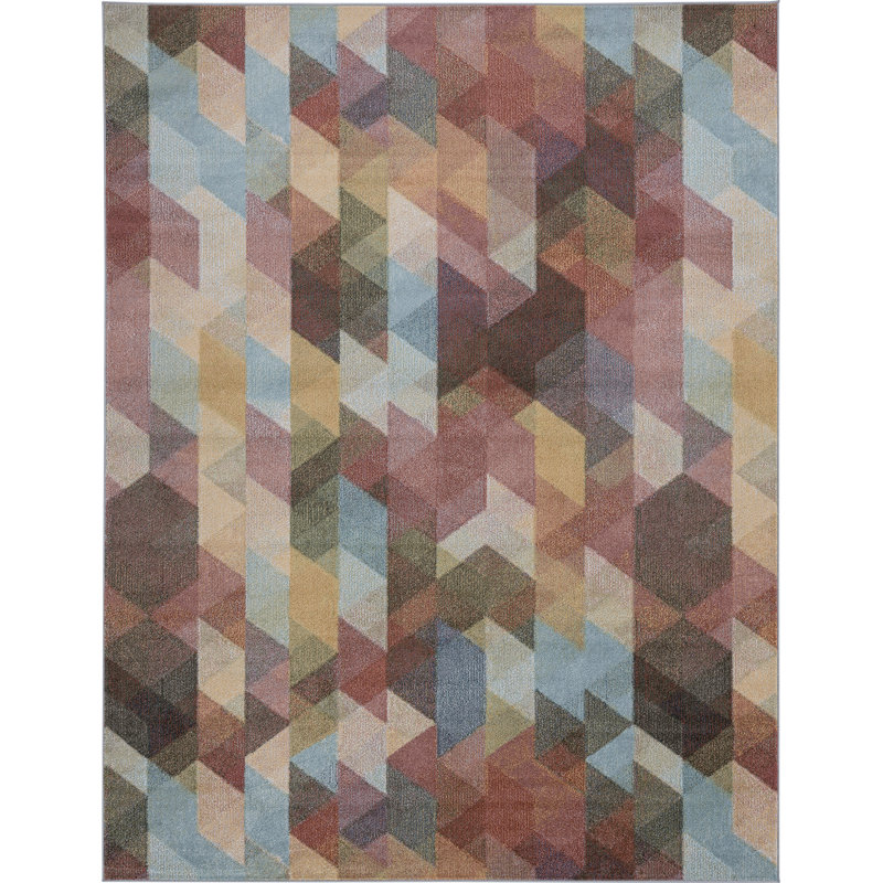Corrigan Studio® Hankins Abstract Pink/Navy Area Rug & Reviews | Wayfair