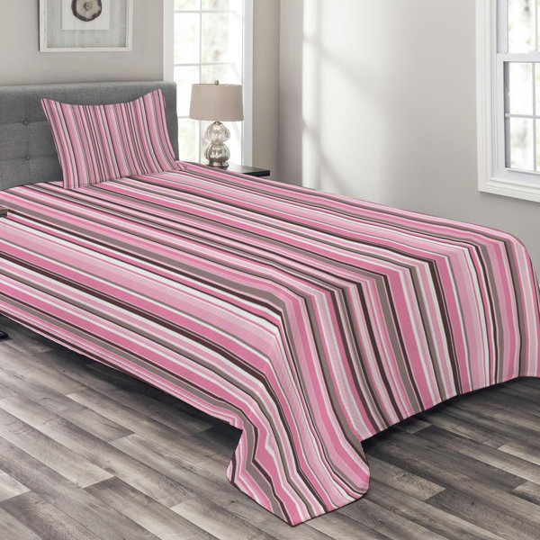Ambesonne Farmhouse / Country Striped Coverlet Set | Wayfair