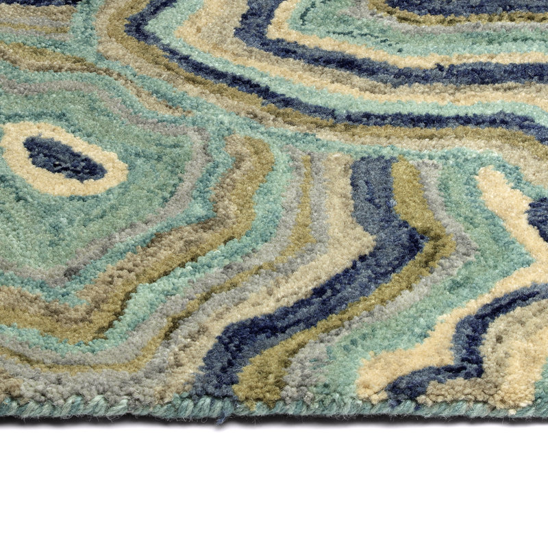 Wrought Studio Apostol Wool Abstract Rug | Wayfair
