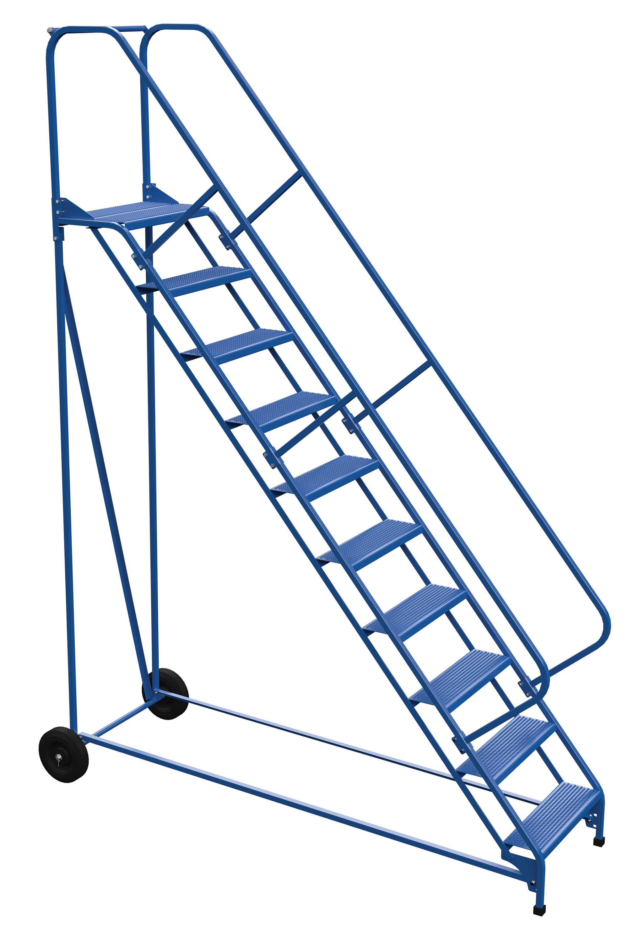 WFX Utility™ Burnley 10' Steel Folding Rolling Ladder | Wayfair