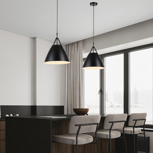 Wrought Studio 1-Light Nordic Modern Strap Pendant Lamp | Wayfair