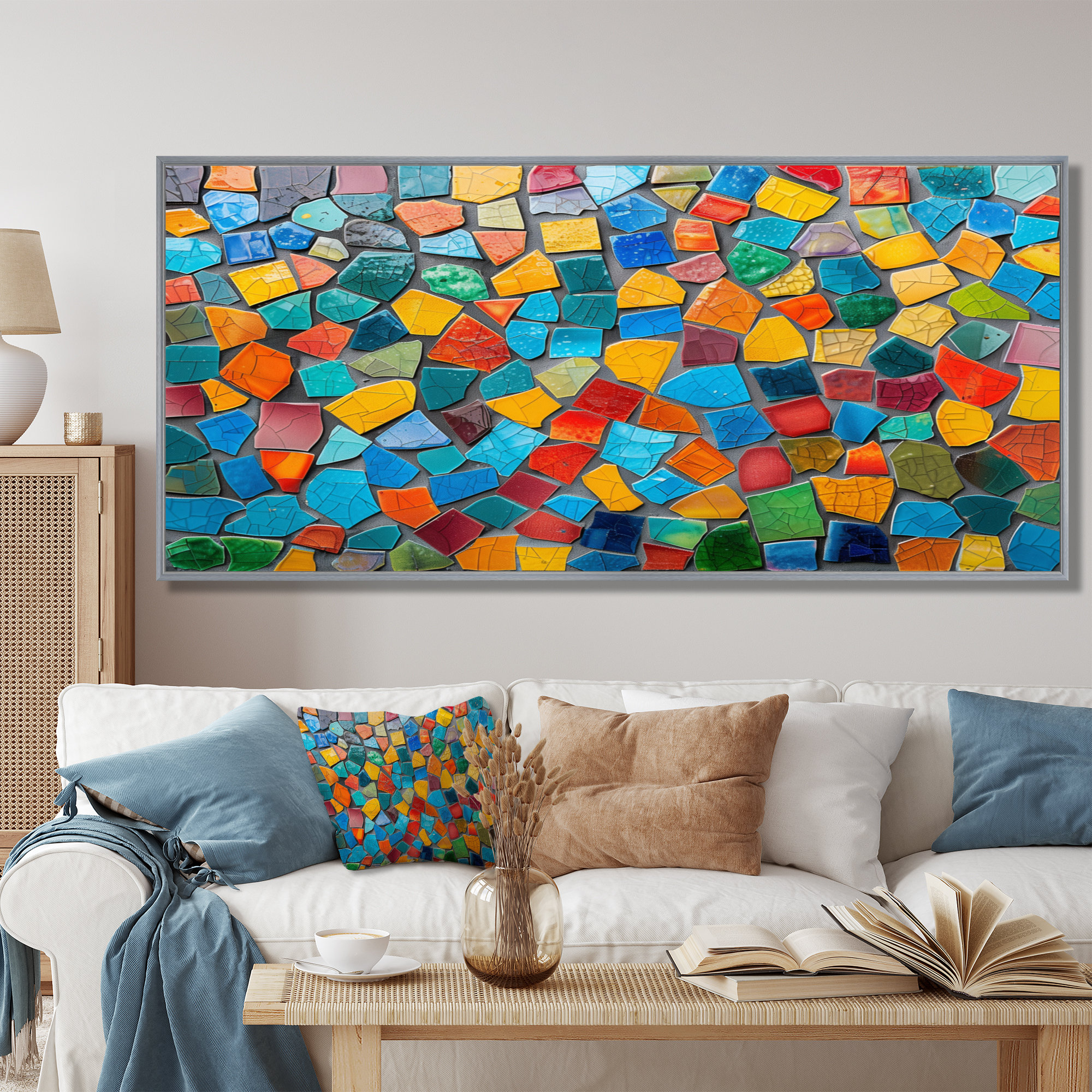 Ebern Designs Colorful Mosaic Tiles Beauty IV - Boho Mosaic Decor Wall ...