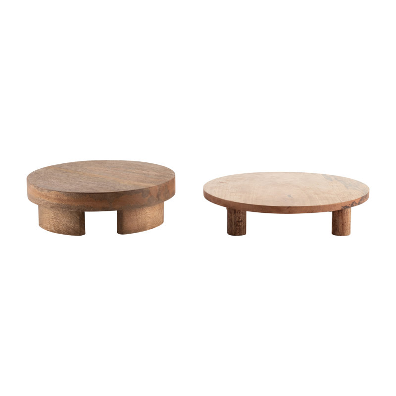 Joss & Main Neutral Farmhouse Wood Riser Tray & Reviews | Wayfair