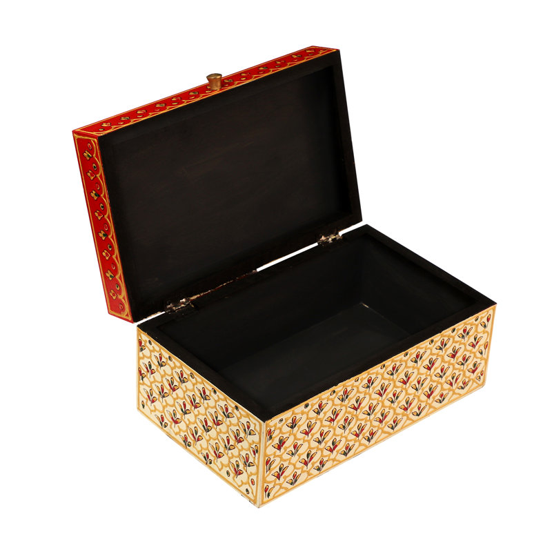 Bungalow Rose Lavish Touch Box Red | Wayfair