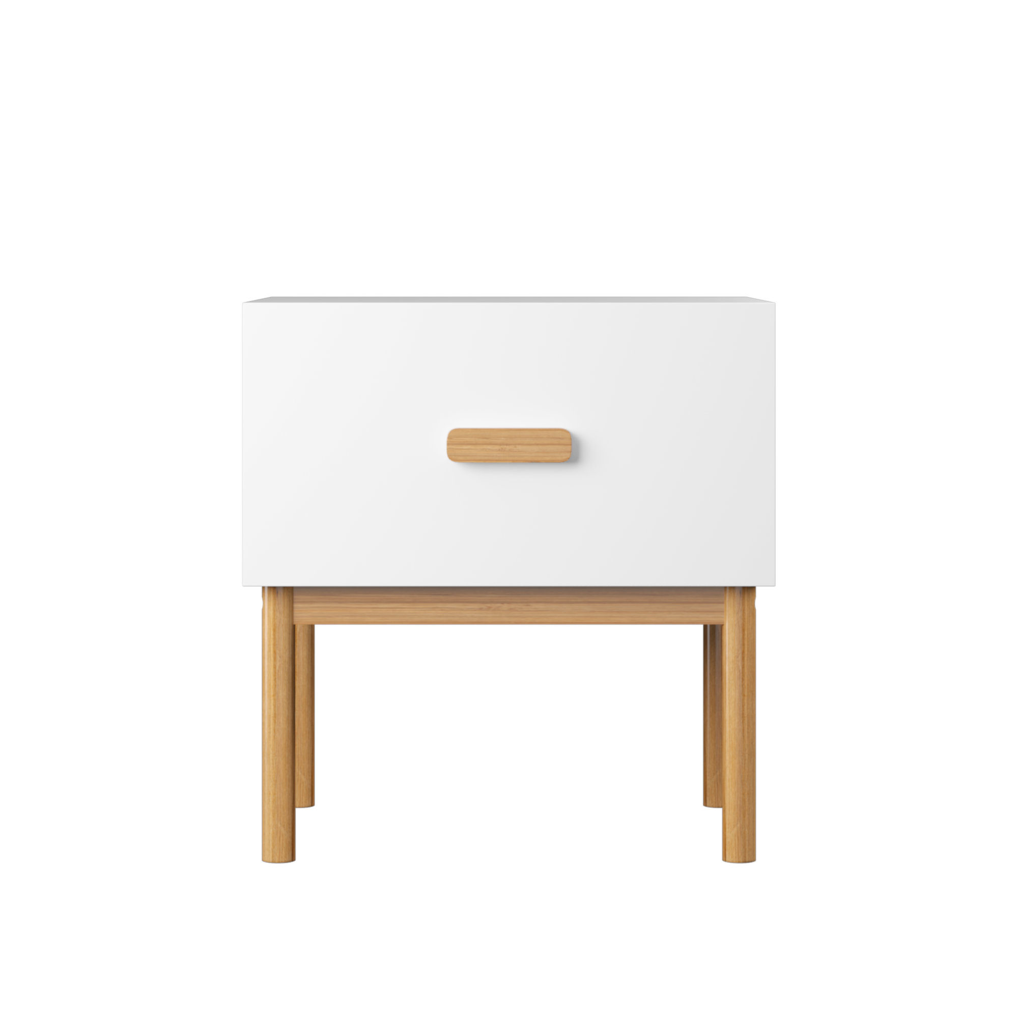 George Oliver Modern White Bedside Table With Drawers | Wayfair