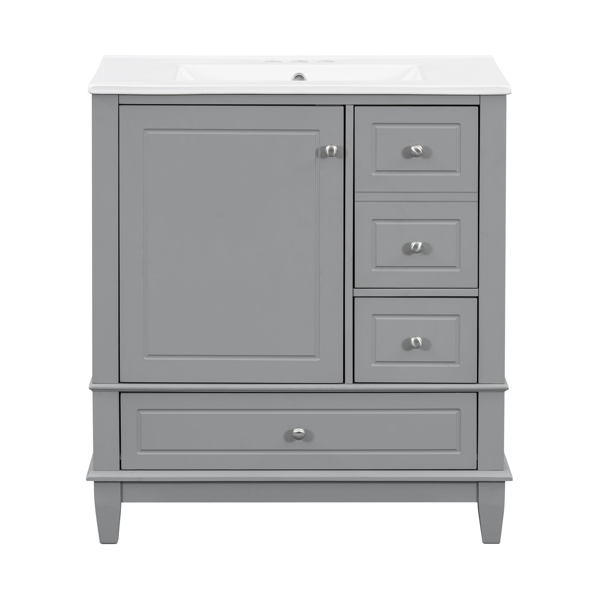 Latitude Run® Sleek Vanity With Sturdy Ceramic Sink Modern Design ...