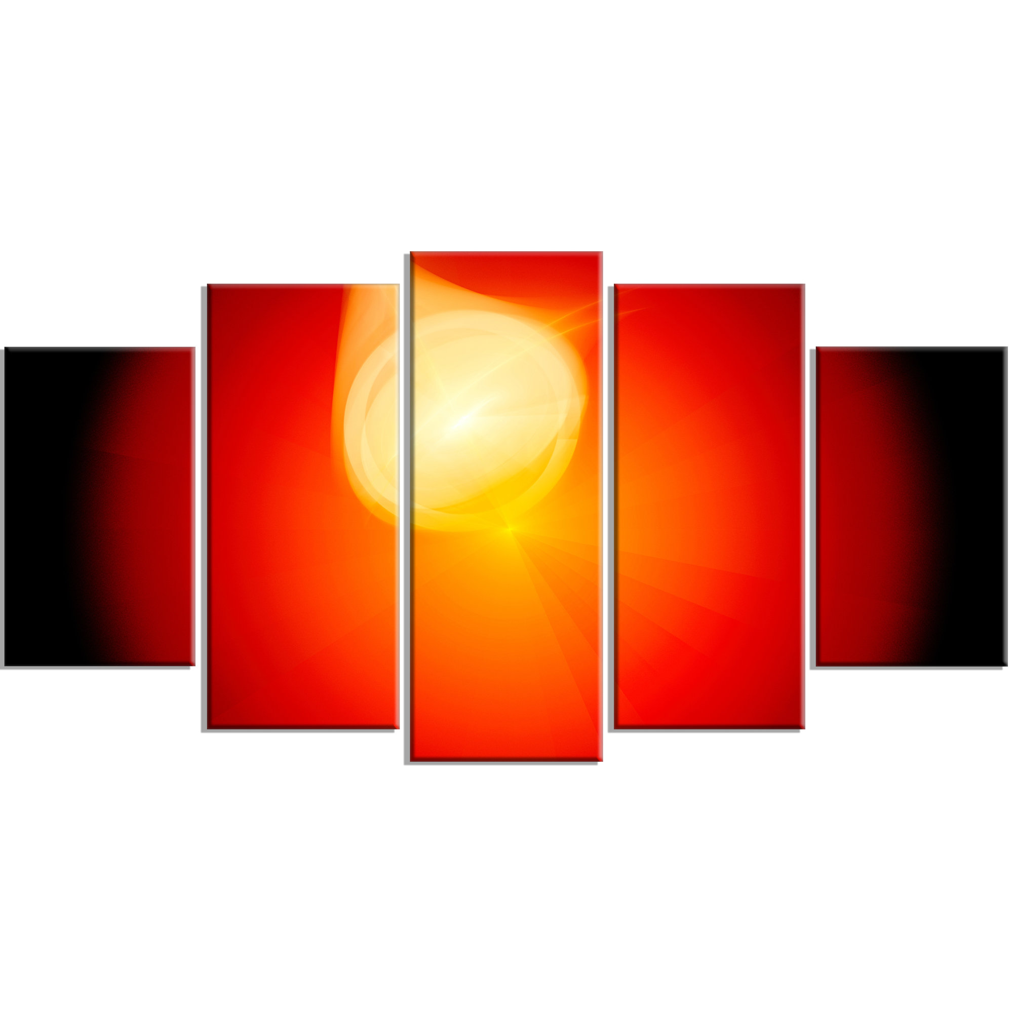 Design Art 'Glowing Red Misty Sphere' Graphic Art Print Multi-Piece ...