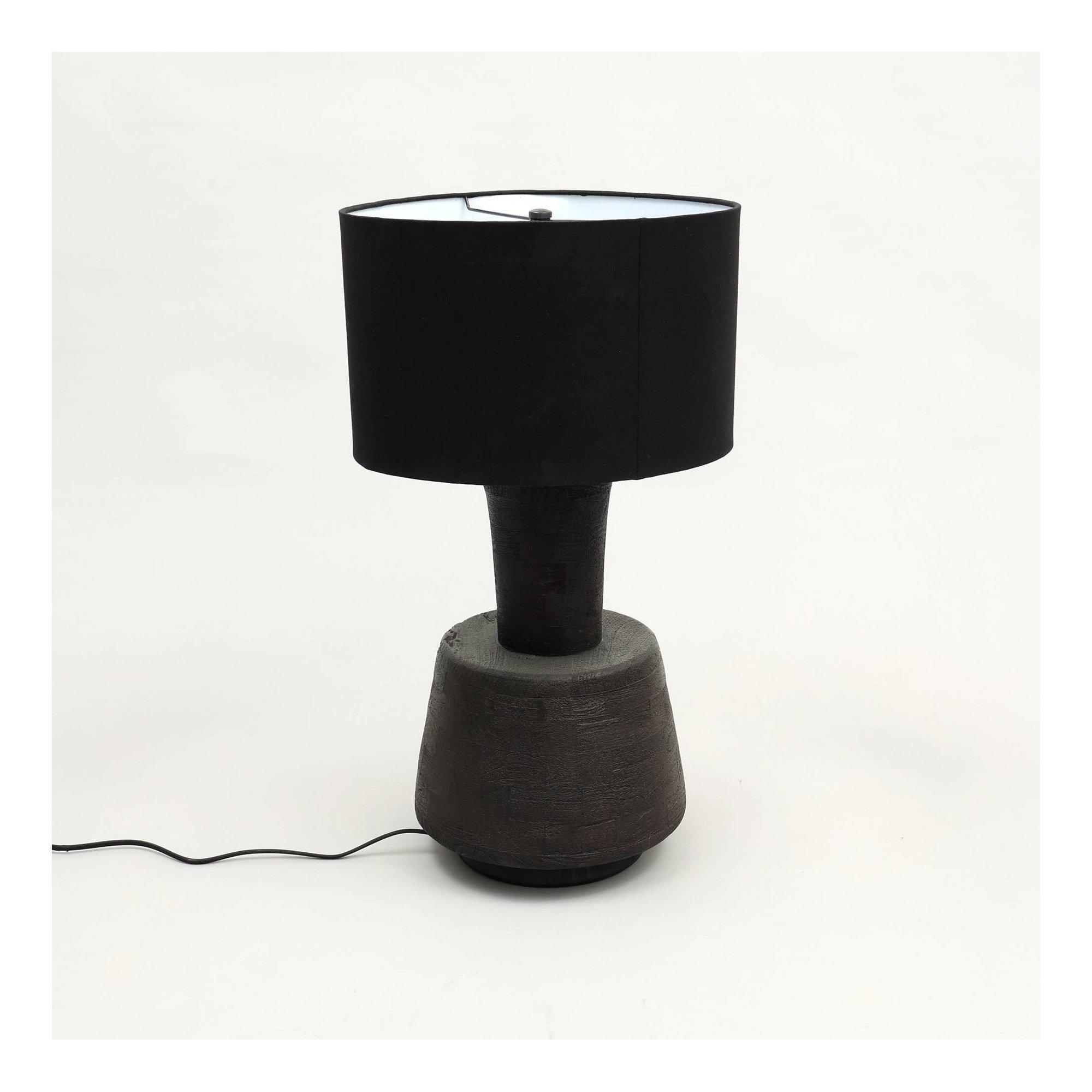 Hokku Designs Handcrafted Artisanal Decorative Table Lamp with Wooden ...
