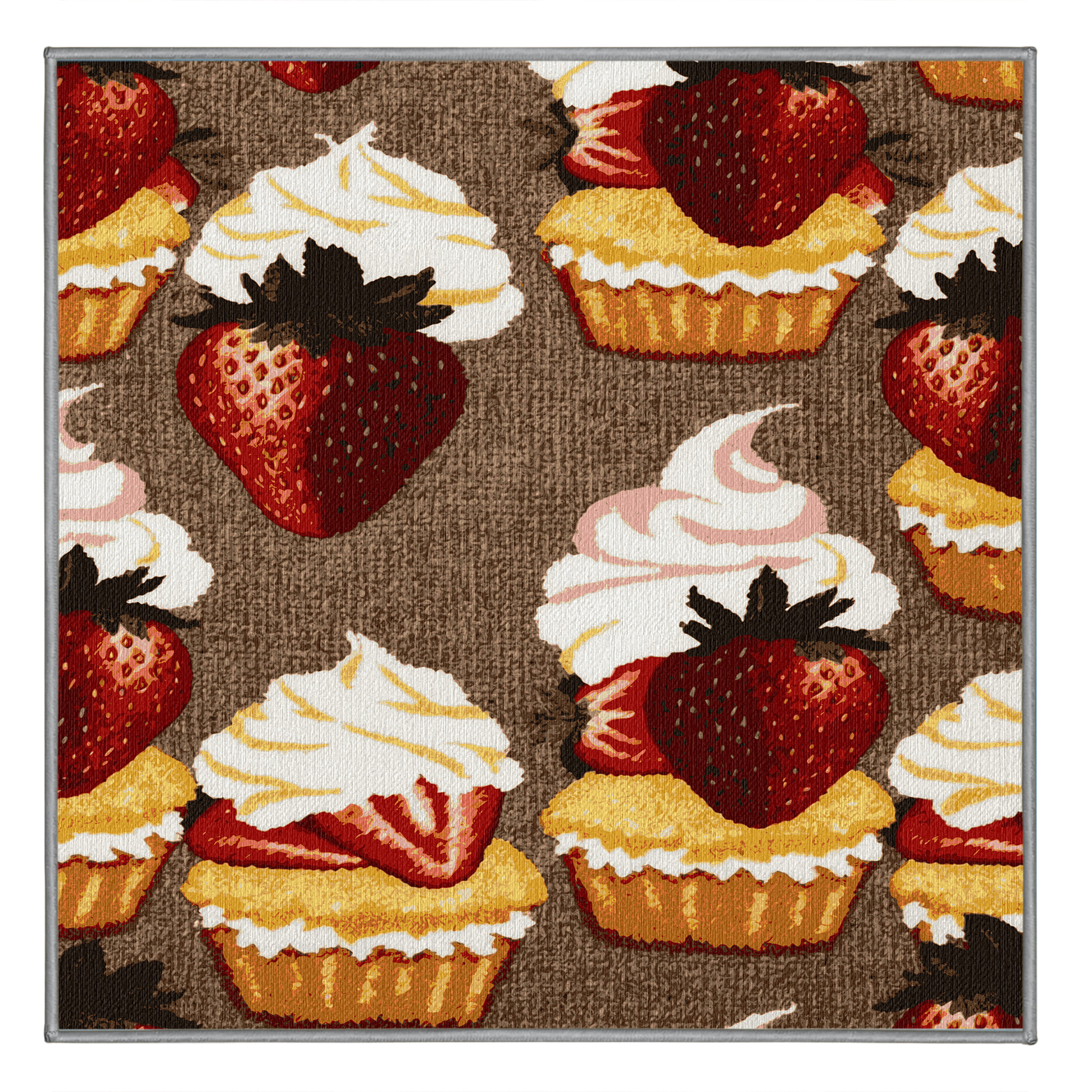 Dakota Fields Washable Strawberry shortcake Desserts Area Rug | Wayfair