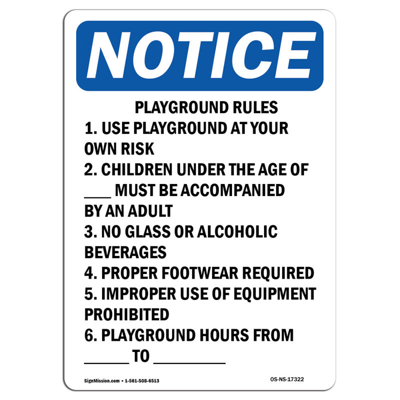 SignMission Playground Rules Sign | Wayfair