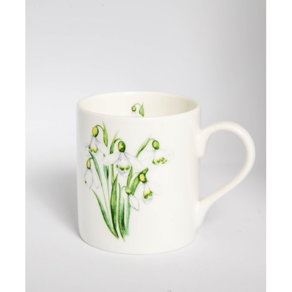 August Grove Halbrook Snowdrop Bone China Mugs | Wayfair.co.uk