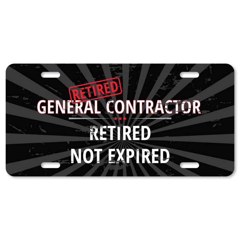 SignMission Retired General Contractor Aluminum Plate Frame | Wayfair
