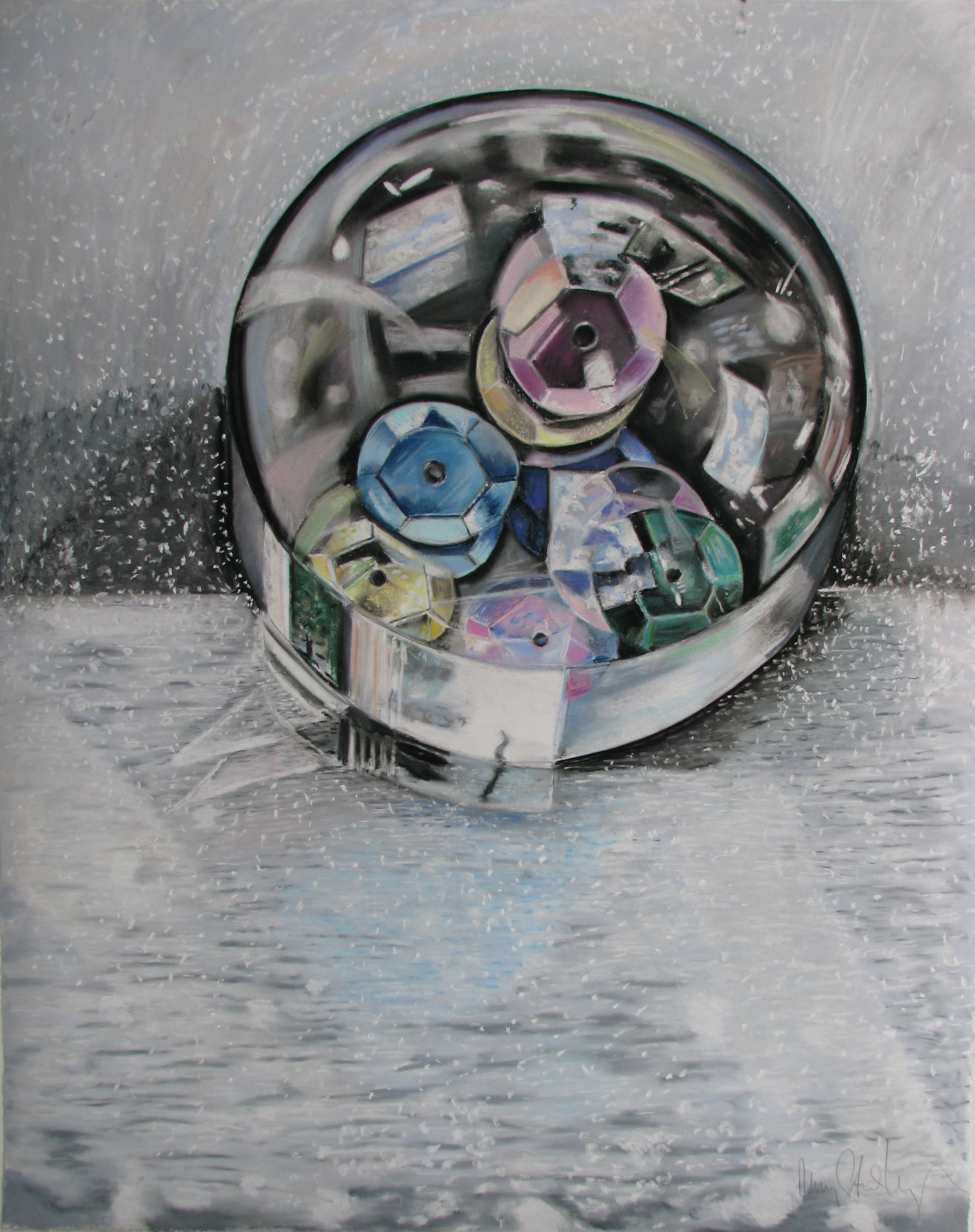 Platinum Art Group Nancy Staub Laughlin Aura Of The Blue Sequin Framed ...