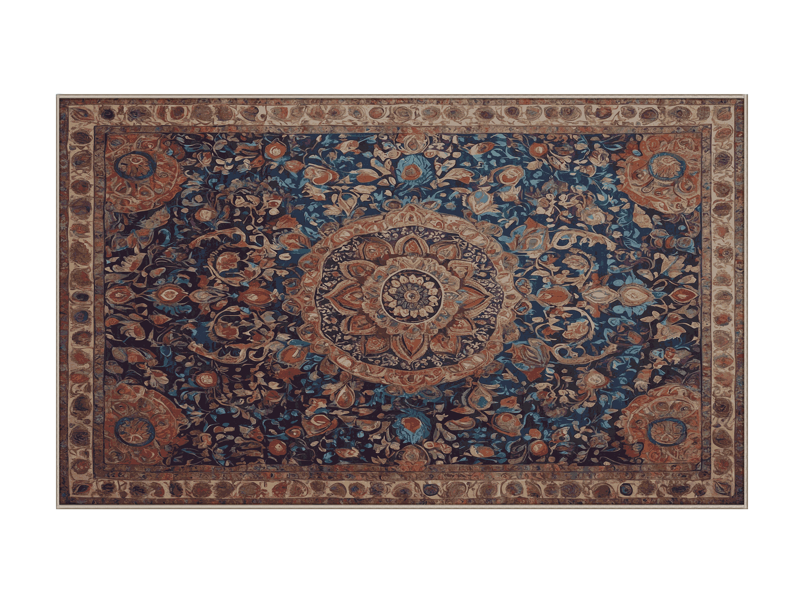 Bungalow Rose Machine Washable Brown Area Rug | Wayfair
