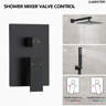 EVERSTEIN 10" High Pressure Rainfall Shower System, Wall Mount Shower ...