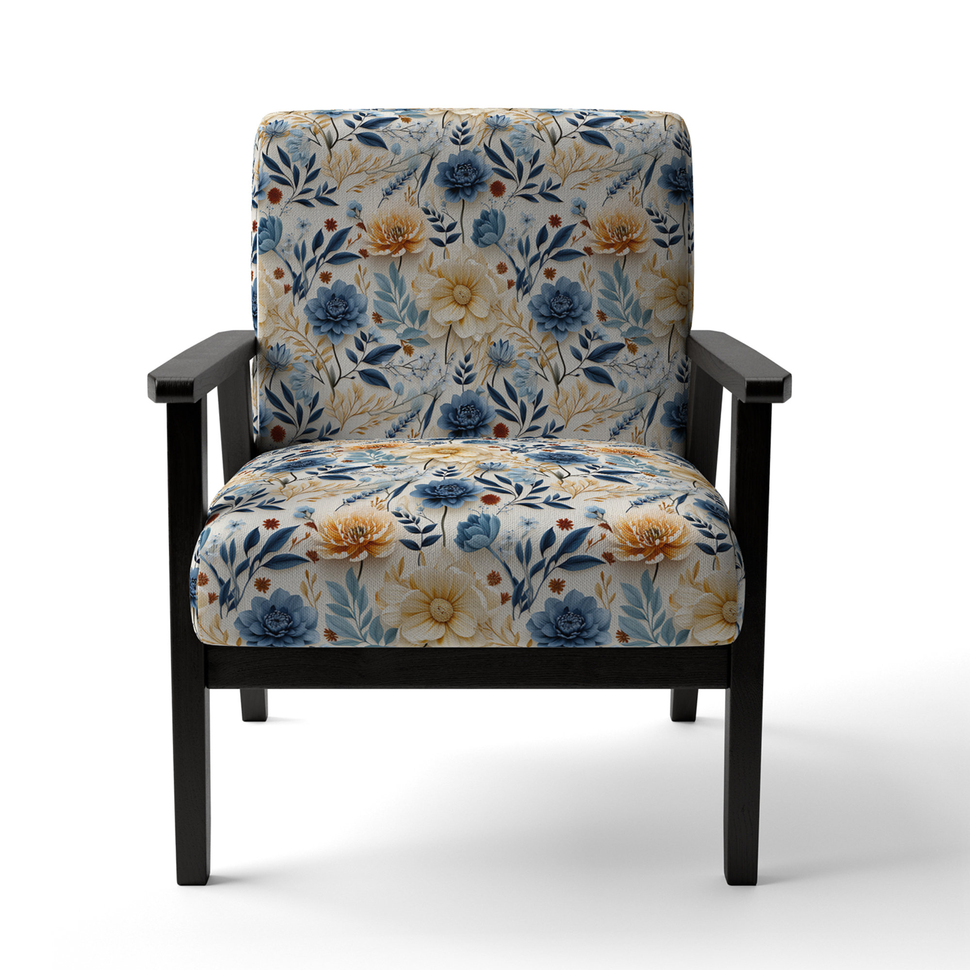 Red Barrel Studio® Mediterranean Flora Botanical Pattern - Upholstered ...