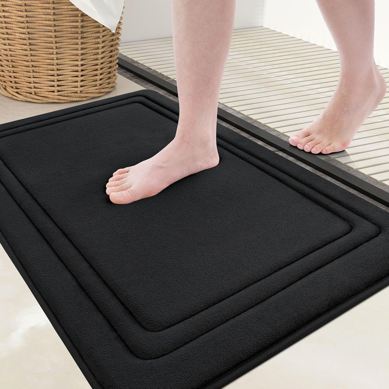 Ebern Designs Memory Foam Bath Mat Rug 24x16, Ultra Soft, Non-Slip and ...