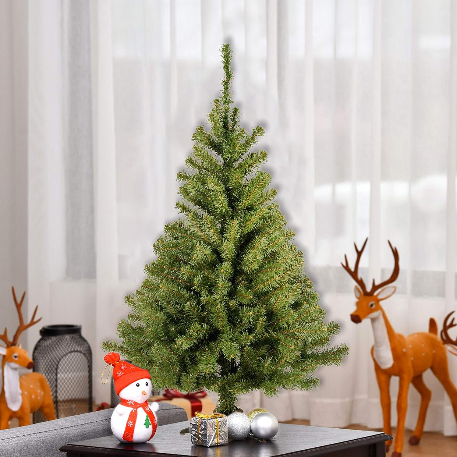 The Holiday Aisle® 3-Foot Green Unlit Kinkade Spruce Mini Artificial ...