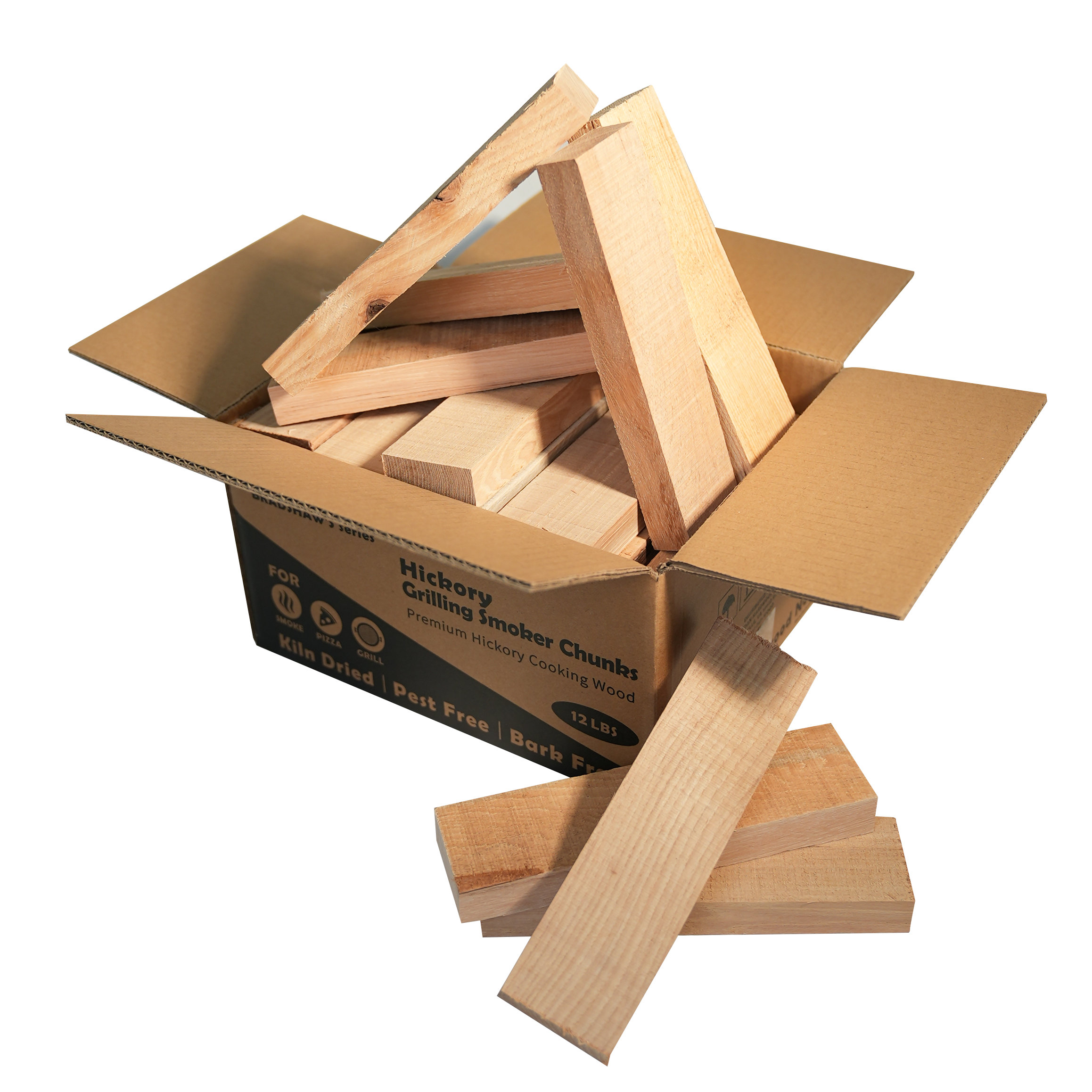 CONSDAN Wood Chips for Smoker, USA Grown Hickory Pizza Oven Wood, BBQ ...