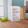 Sterilite Clearview Small Plastic 5 Drawer Desktop Storage Bin System ...