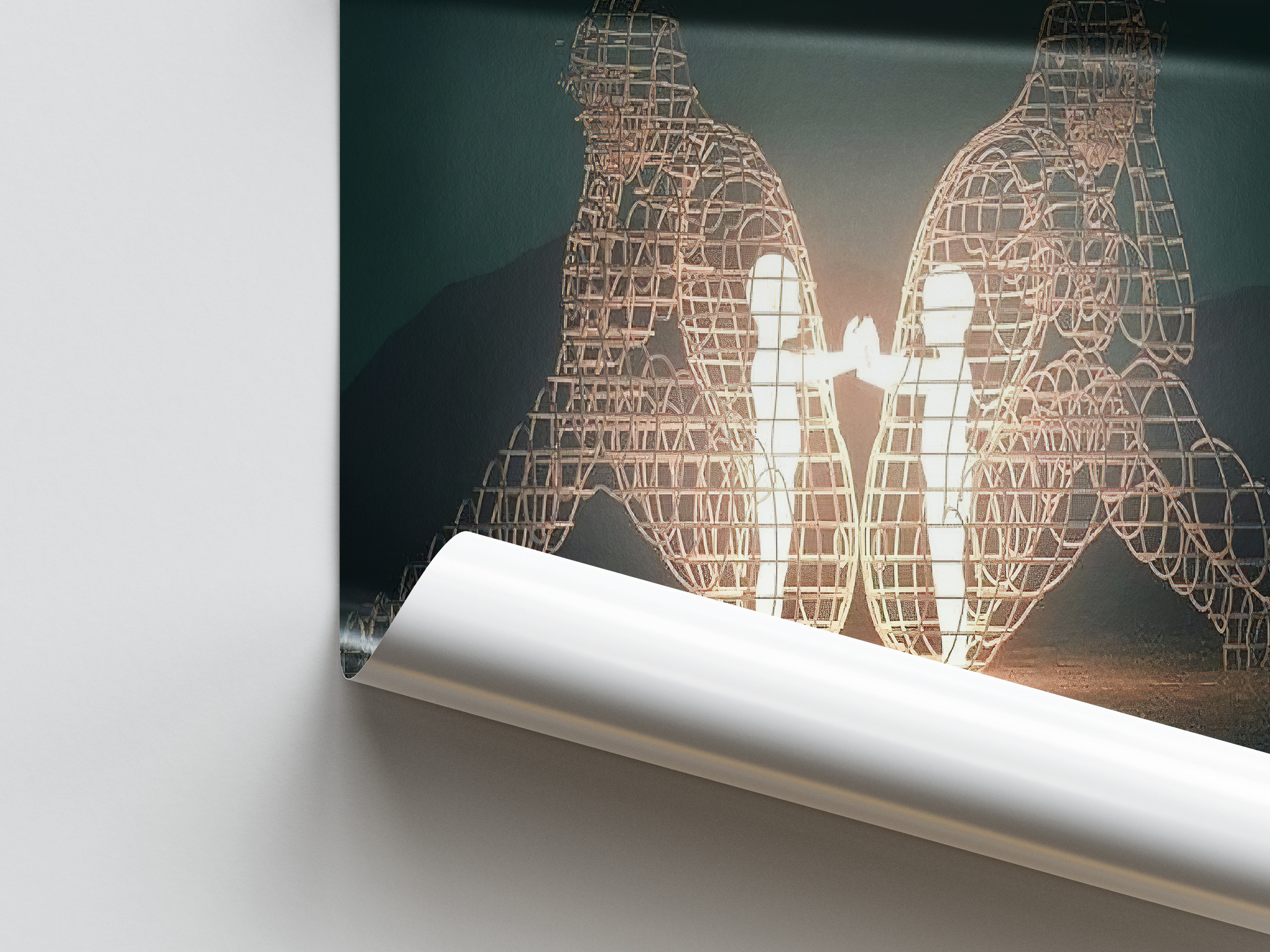 kayra export Burning Man Inspired Art Print featuring Two Figures by ...