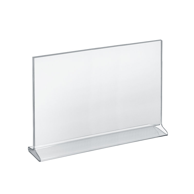 Azar Displays Top Loading Clear Acrylic T-Frame Sign Holder 14" Wide x ...