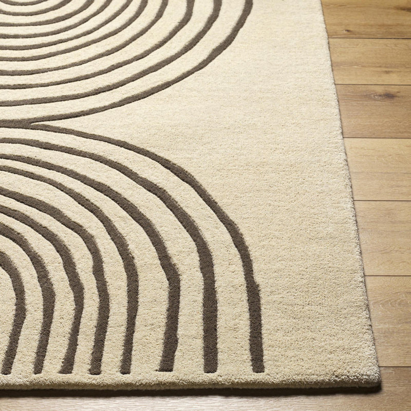 Orren Ellis Rectangle Makynley Wool Area Rug | Wayfair