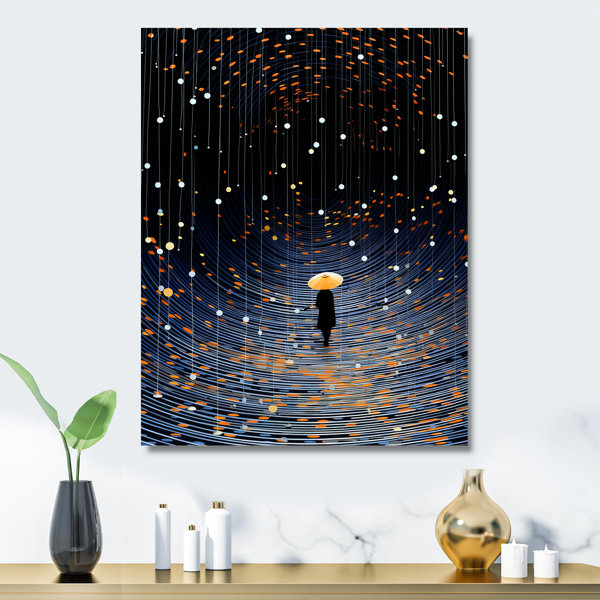 Ivy Bronx Starry Night Sky Pathway - Abstract Metal Wall Art Print ...