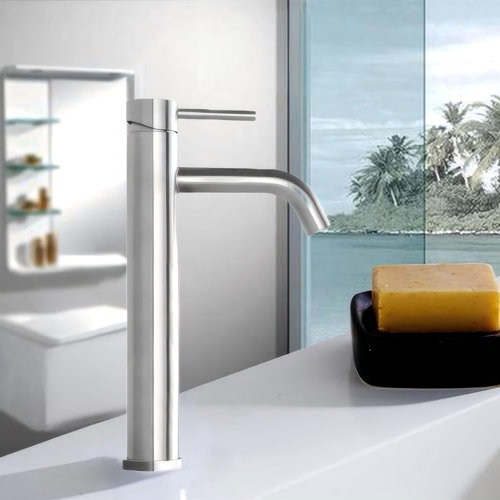 maxbrass Single Handle Bathroom Modern Tall Faucets | Wayfair
