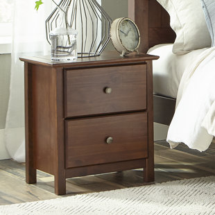 Red Wood Nightstands You'll Love | Wayfair
