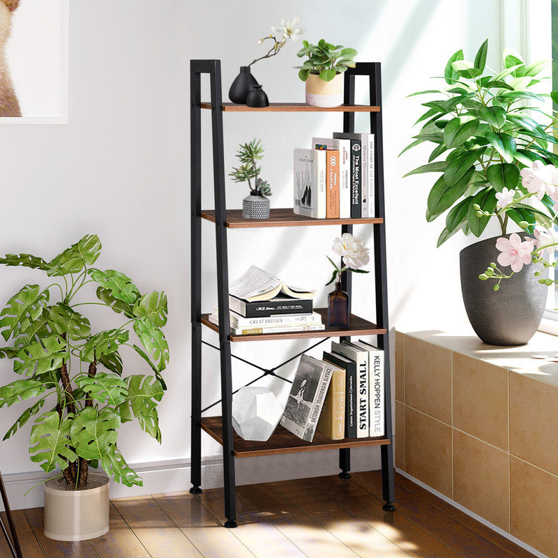 17 Stories 54.92" H x 22" W Steel Ladder Bookcase & Reviews | Wayfair
